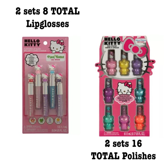 Hello Kitty | Accessories | Hello Kitty Lipgloss Polish Sets | Poshmark